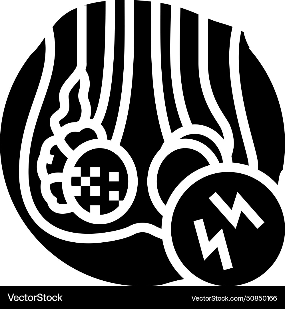 Urodynamic testing urology glyph icon Royalty Free Vector