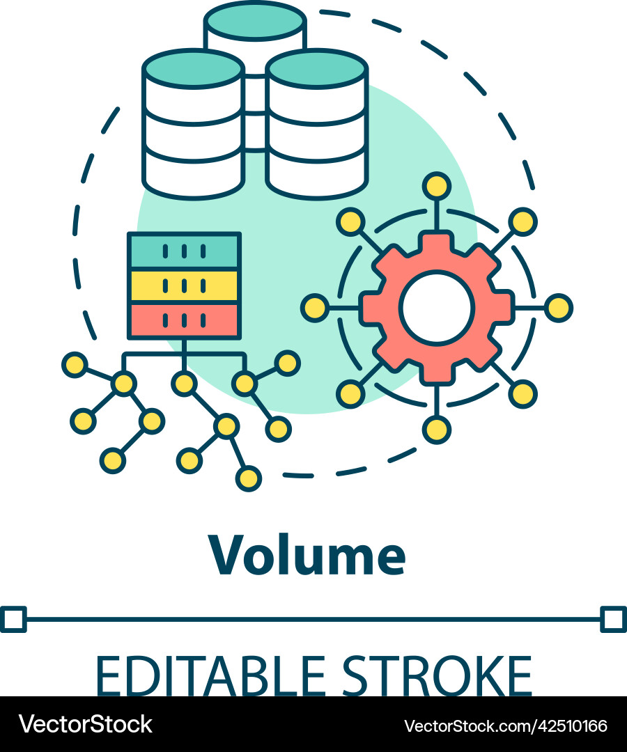 Volume concept icon Royalty Free Vector Image - VectorStock