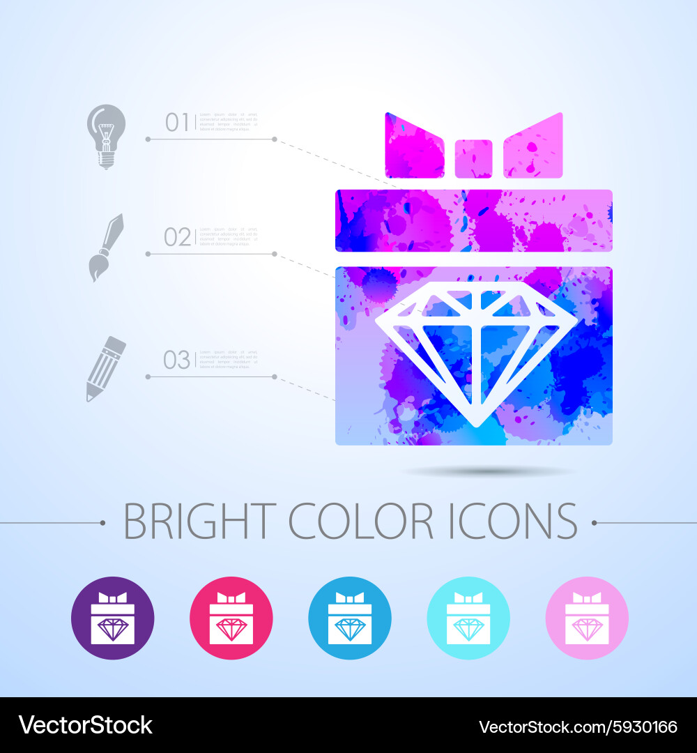 Watercolor icon Royalty Free Vector Image - VectorStock