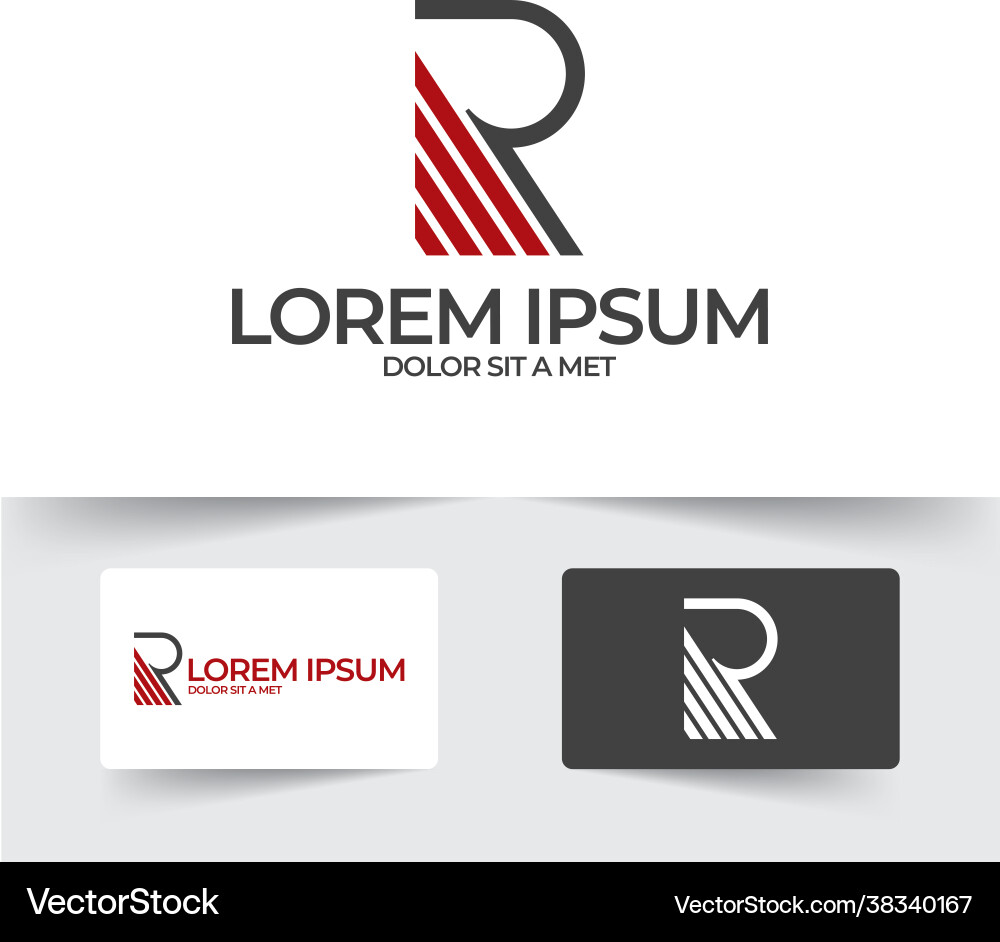 Abstract letter r logo design template isolated Vector Image