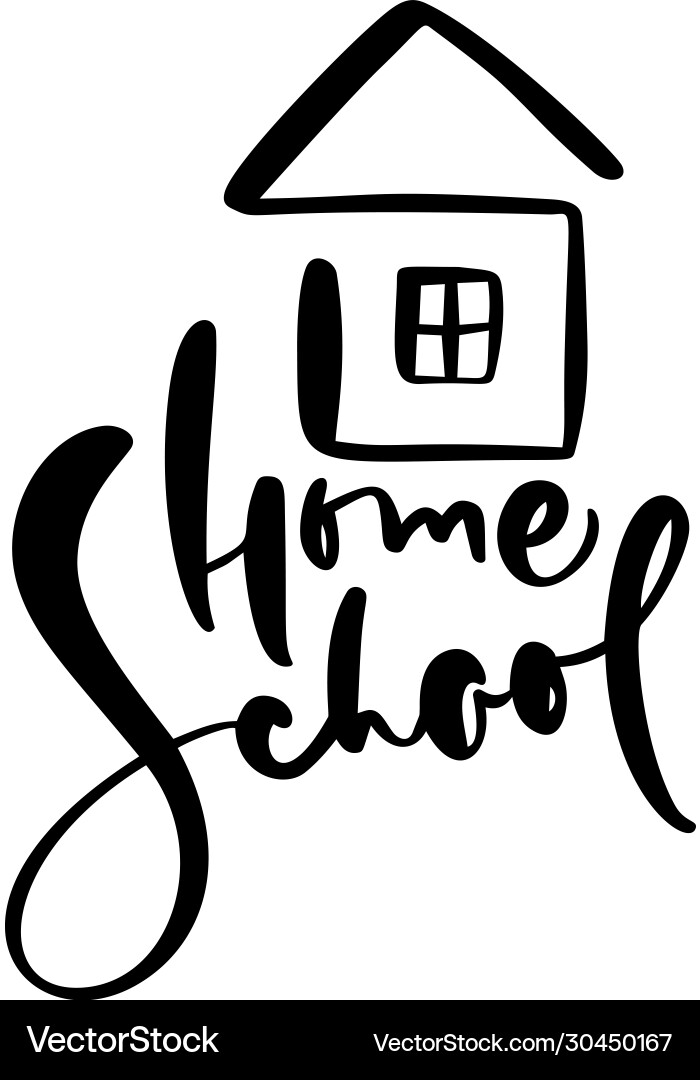 Concept home schooling school Royalty Free Vector Image