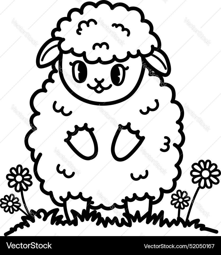 Cute sheep Royalty Free Vector Image - VectorStock