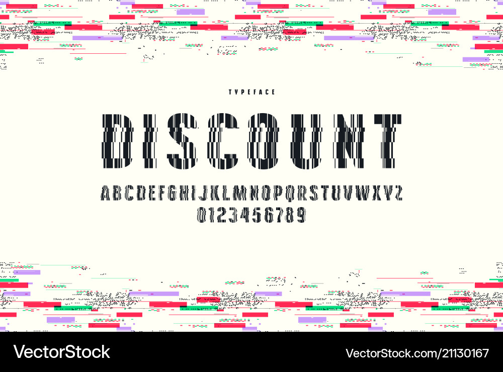 Decorative sans serif font Royalty Free Vector Image