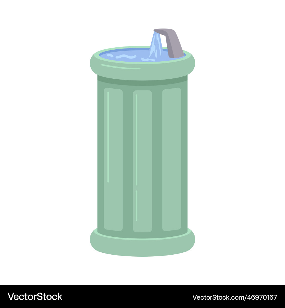 Drinking fountain with reservoir Royalty Free Vector Image