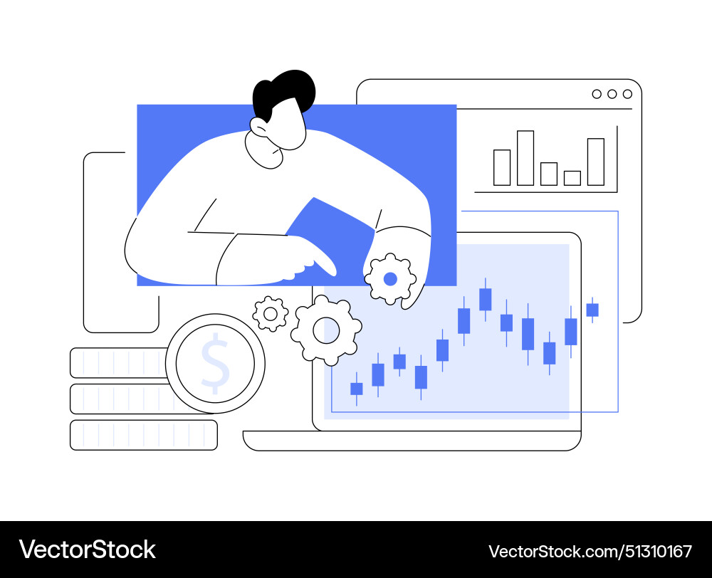 Economic analyst isolated cartoon Royalty Free Vector Image