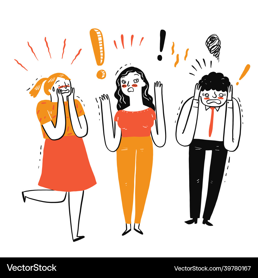 Emotional expression of a wide range people Vector Image