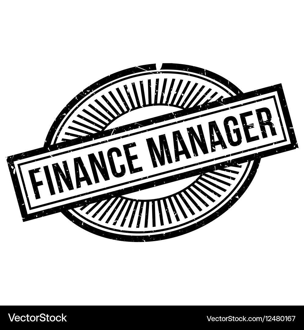 Finance manager rubber stamp Royalty Free Vector Image