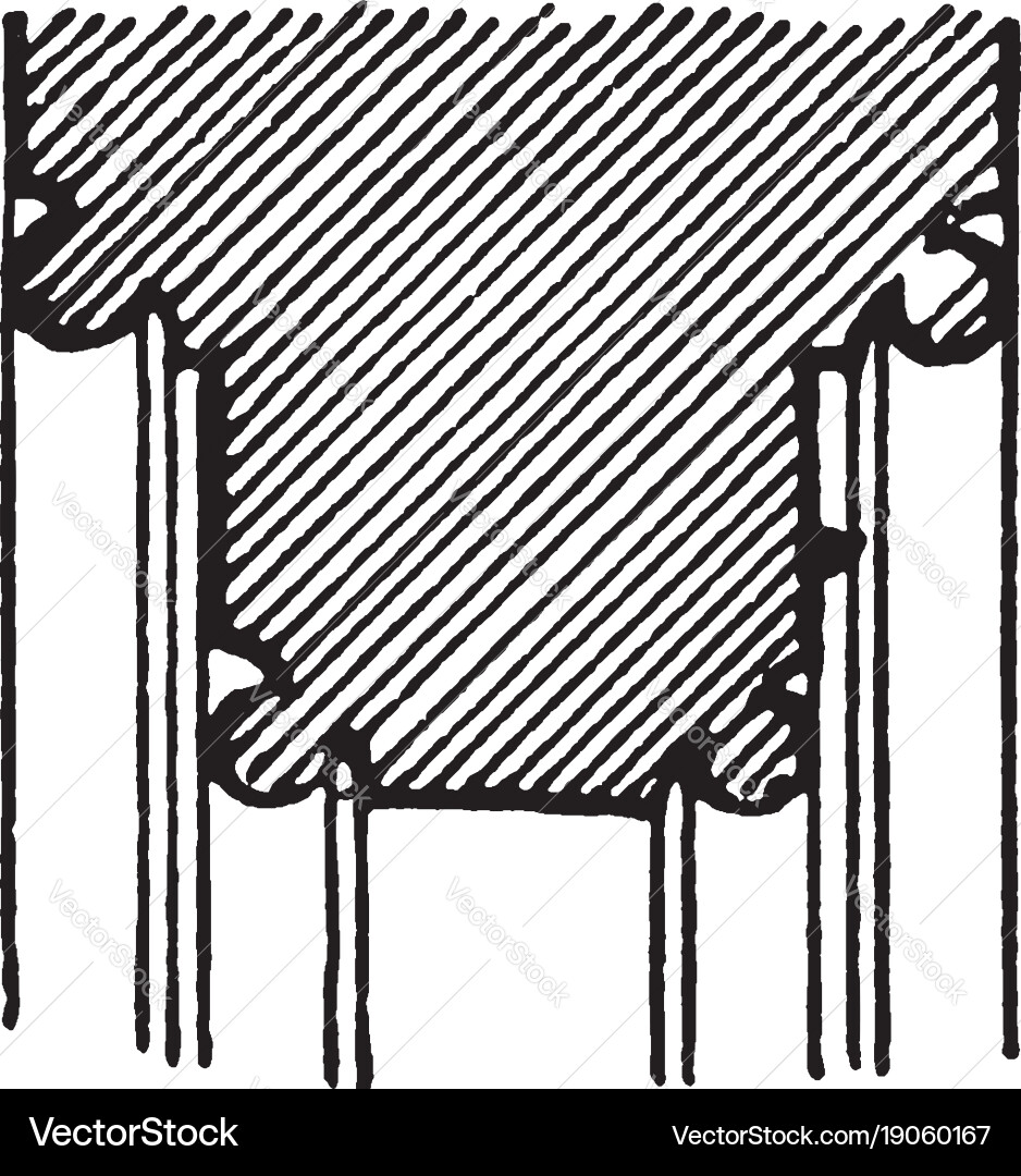 Pier-Arm-Formbasis gebaut Vintage Gravur Vektorbild