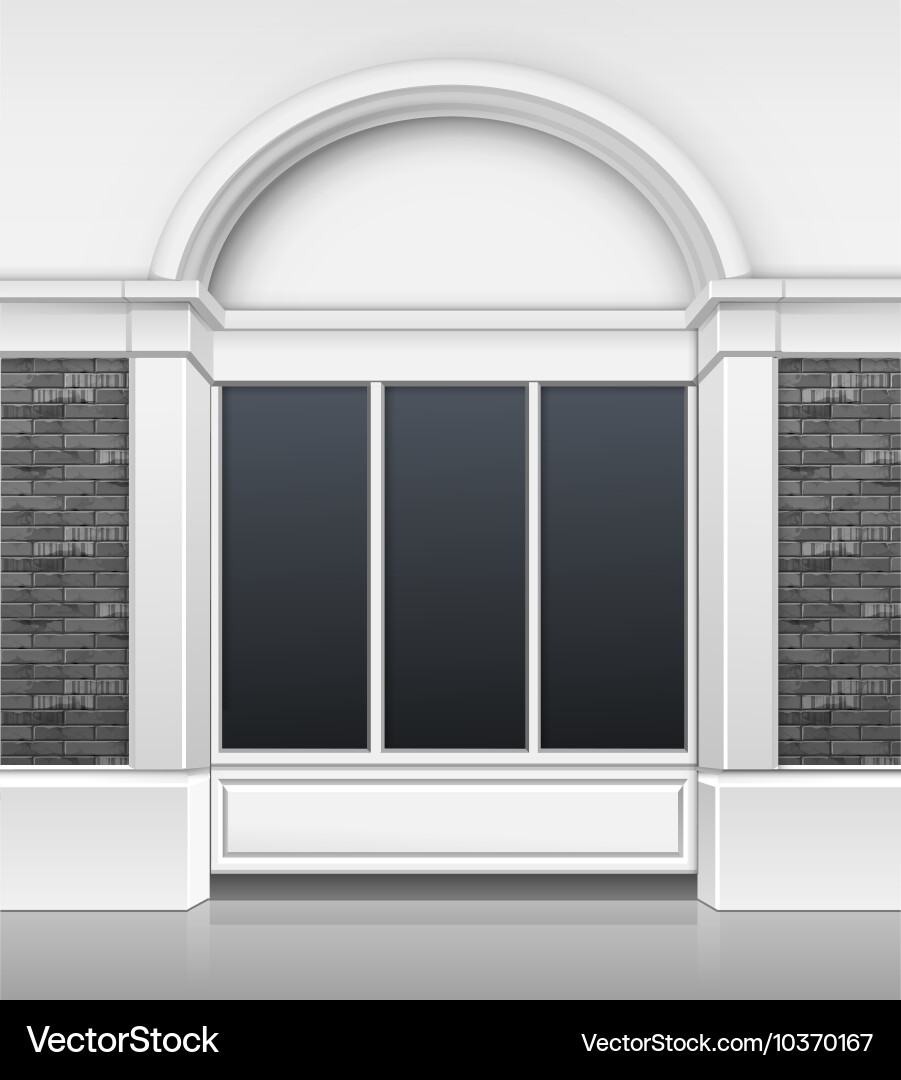 Shopfront with Glass Windows Royalty Free Vector Image