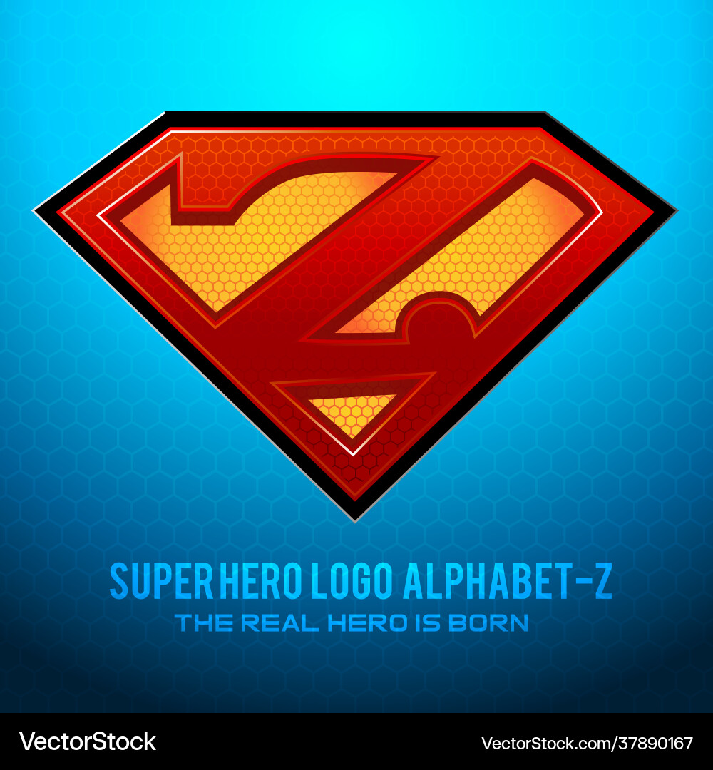 Superhero logo icon with letter z vec Royalty Free Vector