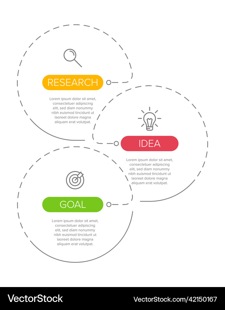 Vertical infographic design with icons and 3 Vector Image