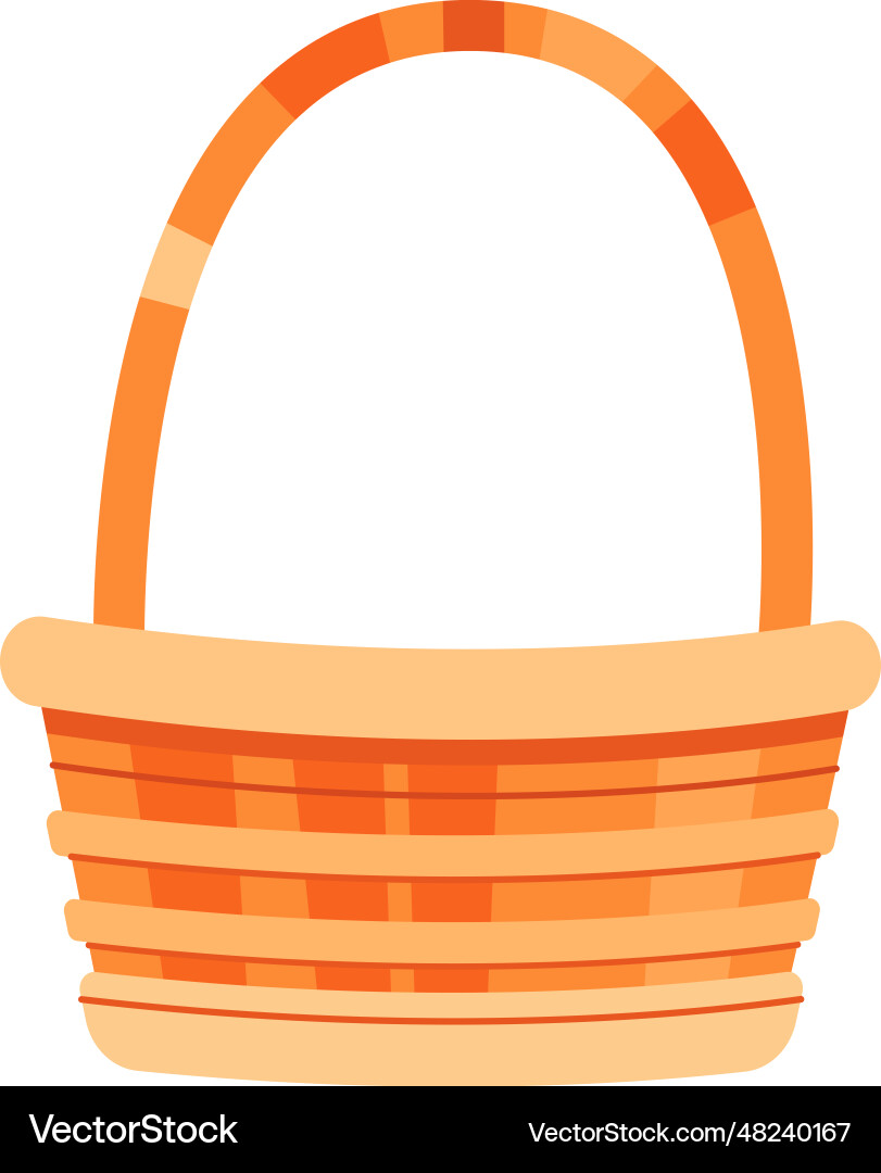 Wicker Korb mit Deckel Lizenzfreies Vektorbild