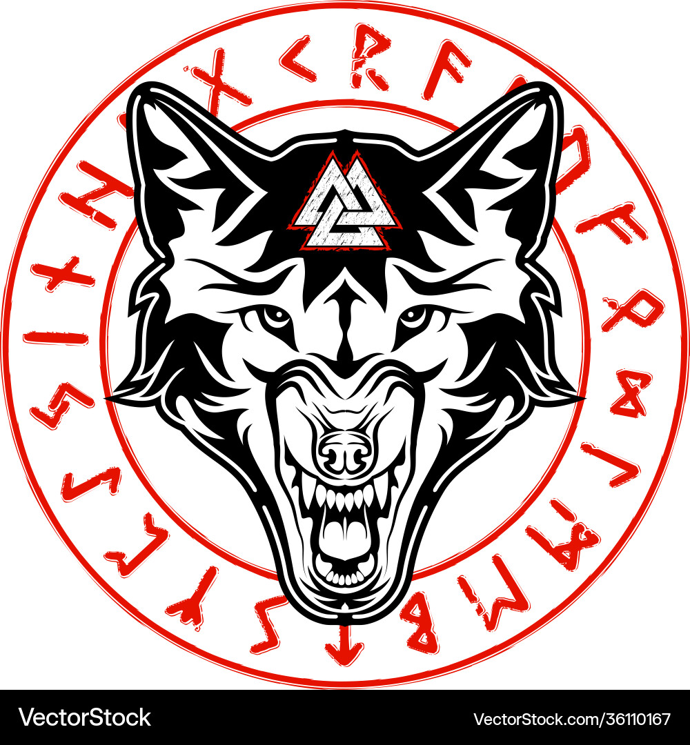 Wolf sun moon run Royalty Free Vector Image - VectorStock