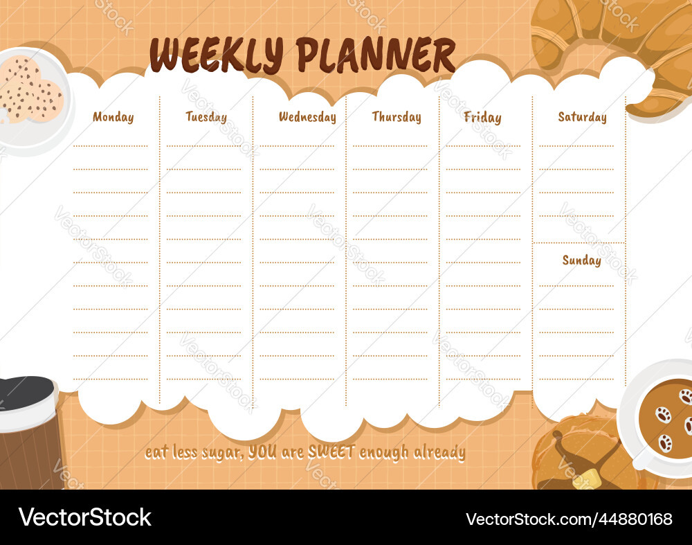 Bakery and coffee document template Royalty Free Vector