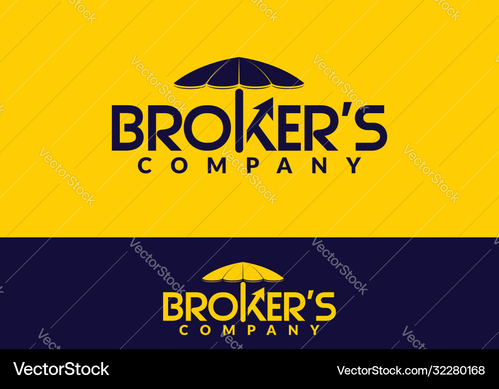 Brokers business professional logo template Vector Image