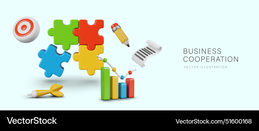 Business cooperation partnership teamwork Vector Image