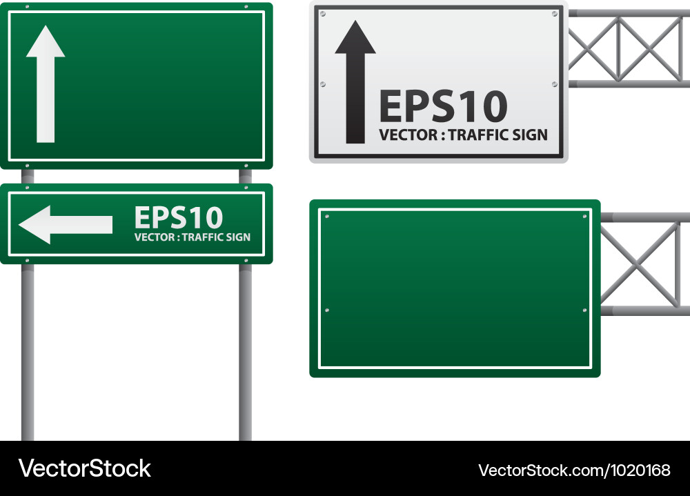 Green Traffic Sign Royalty Free Vector Image - VectorStock