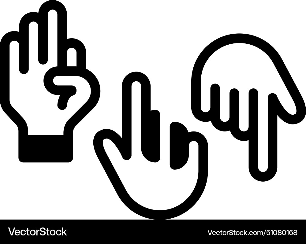 Sign language Royalty Free Vector Image - VectorStock