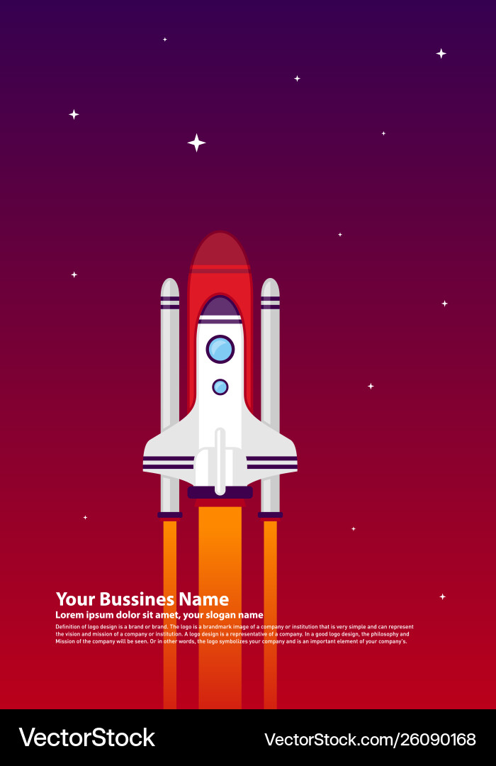 Start up simple rocket web design responsive – Royalty-Free Vector ...