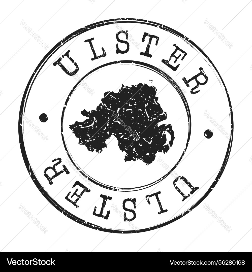 Ulster ireland silhouette postal passport Vector Image