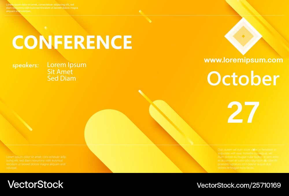 Conference announcement business background Vector Image