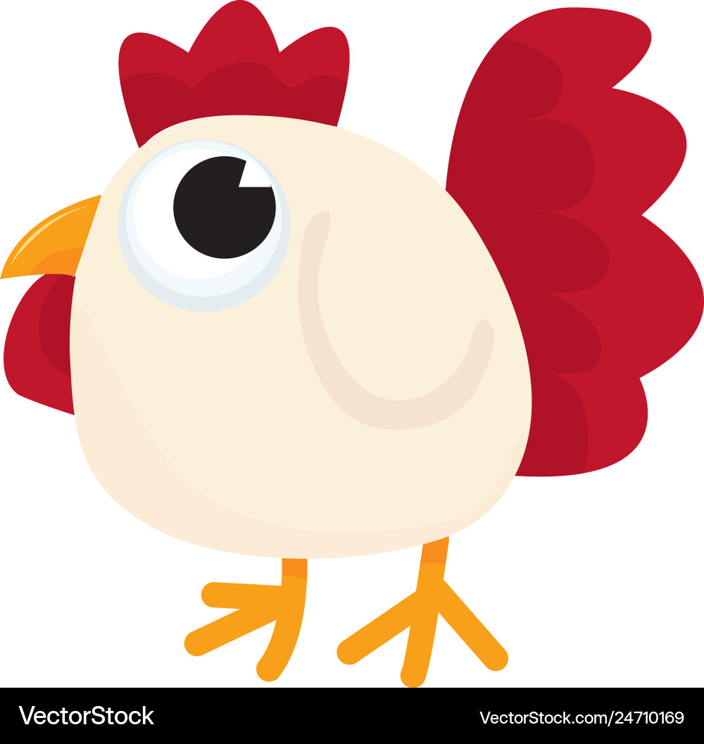 Cute chicken Royalty Free Vector Image - VectorStock