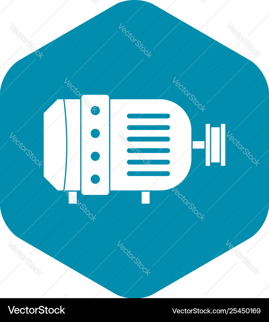 Electric motor icon simple style Royalty Free Vector Image