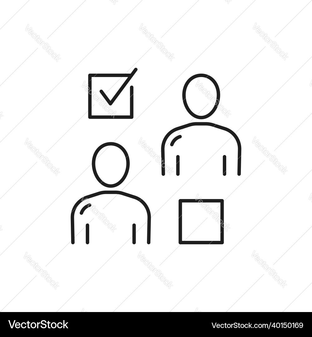Hiring Employee Check Mark Royalty Free Vector Image
