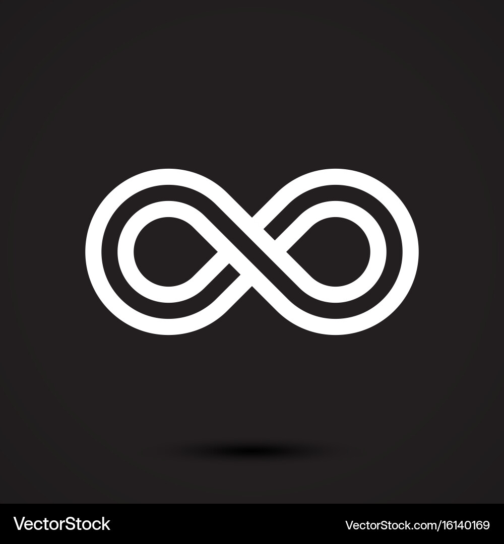 Infinity symbol icon Royalty Free Vector Image