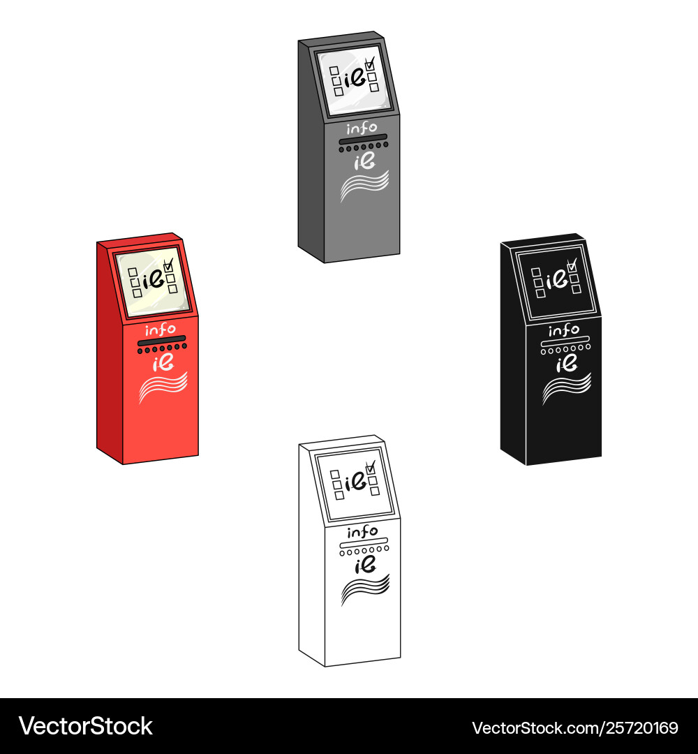 Information terminal terminals single icon Vector Image