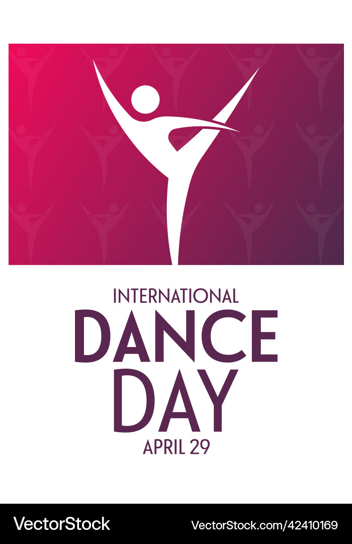 International dance day april 29 Royalty Free Vector Image