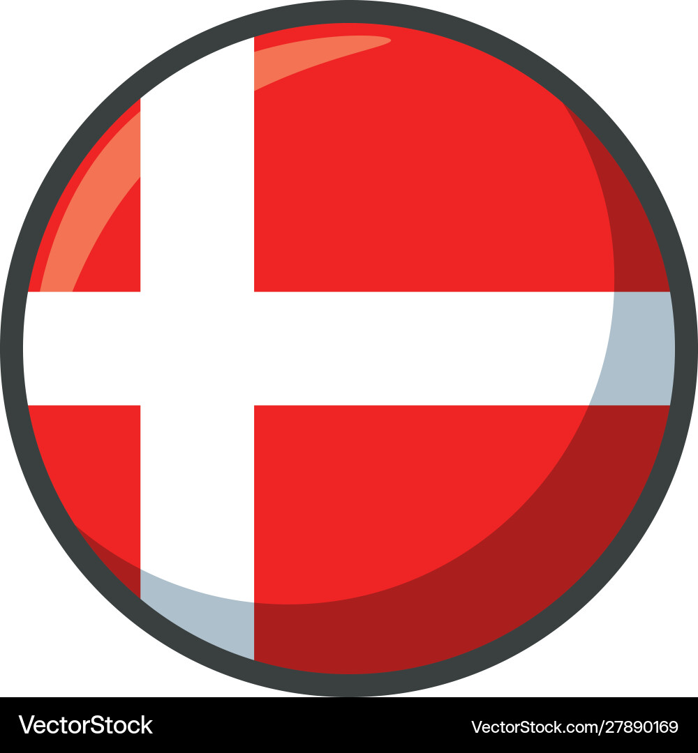 Isolated denmark flag icon block design Royalty Free Vector