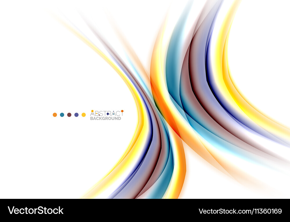 Multicolored lines on white motion concept Vector Image