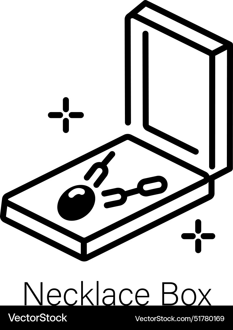 Necklace box Royalty Free Vector Image - VectorStock