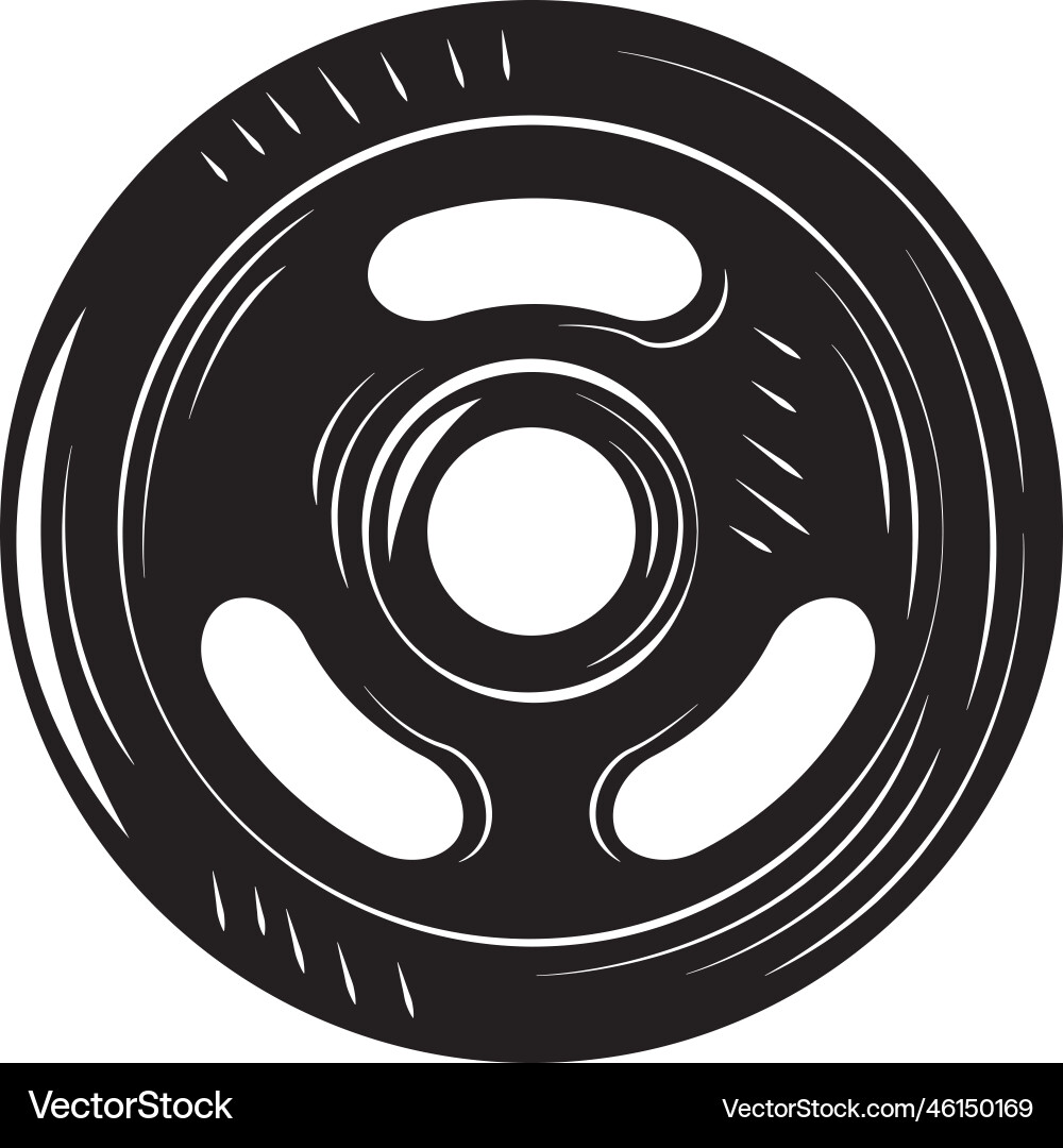 Round weight gym icon Royalty Free Vector Image