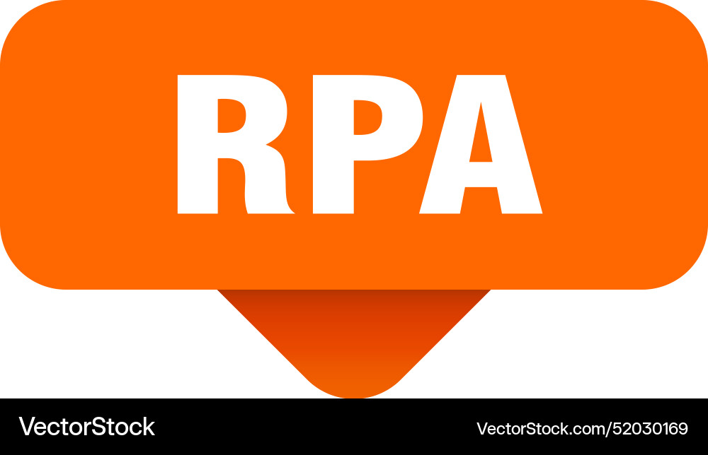Rpa sticker sign on transparent background Vector Image