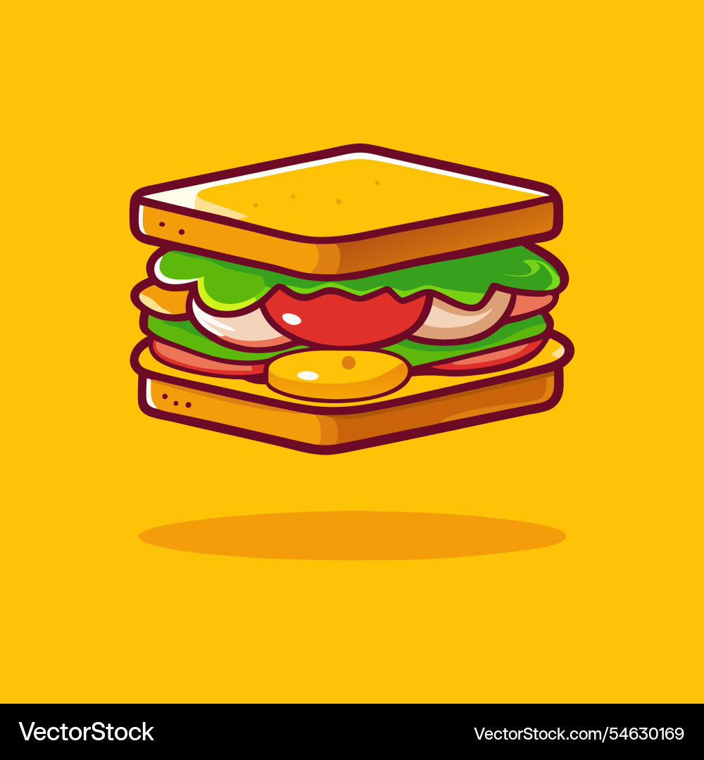 Sandwich cartoon Royalty Free Vector Image - VectorStock