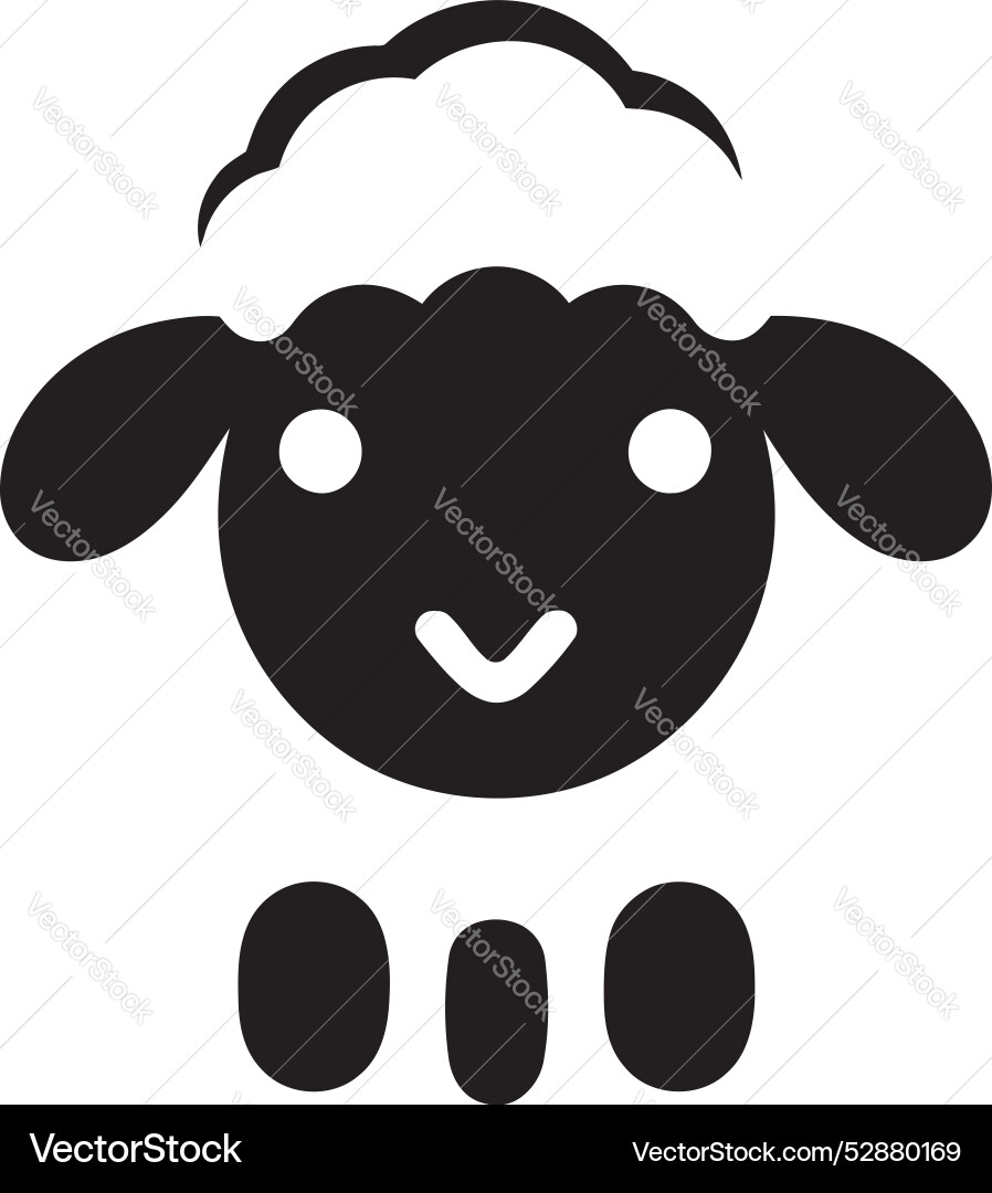 Sheep badge midnight majesty unique black flock Vector Image