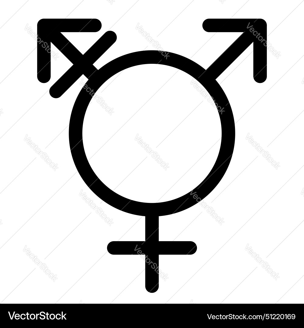 Transgender symbol icon - pictogram Royalty Free Vector