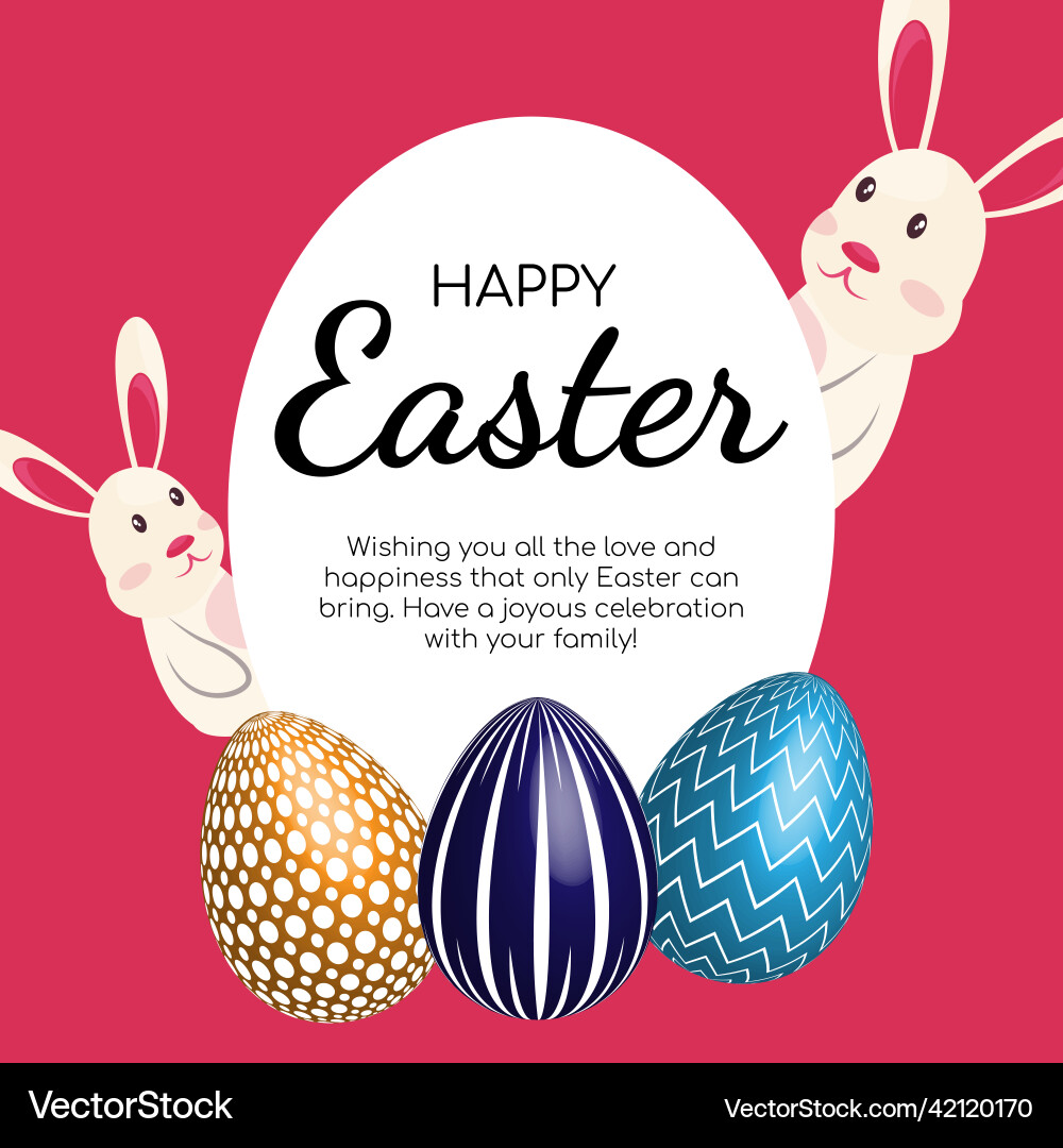 Banner design of happy easter Royalty Free Vector Image
