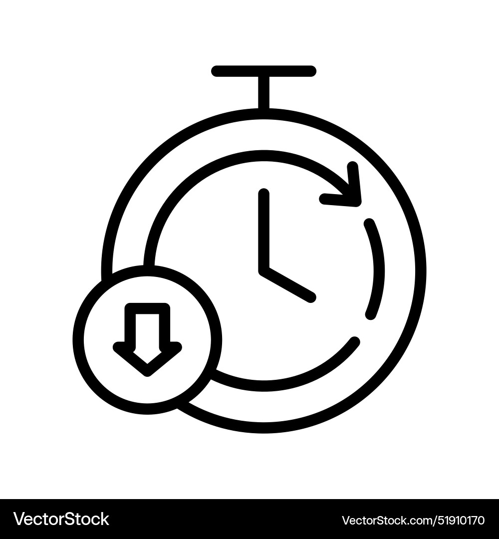 Down time icon ideal for maintenance and break Vector Image
