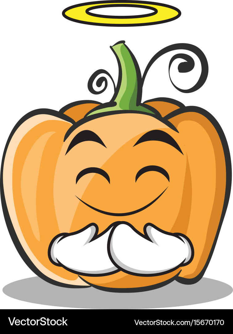 Innocent pumpkin character cartoon style Vector Image