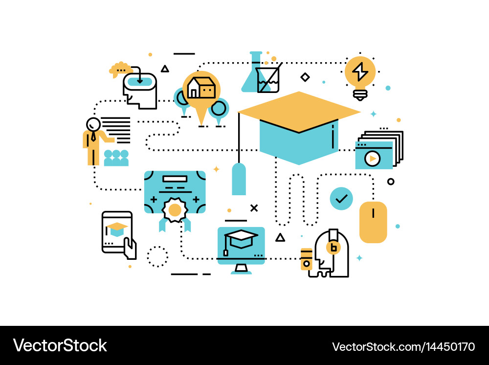 Online education Royalty Free Vector Image - VectorStock