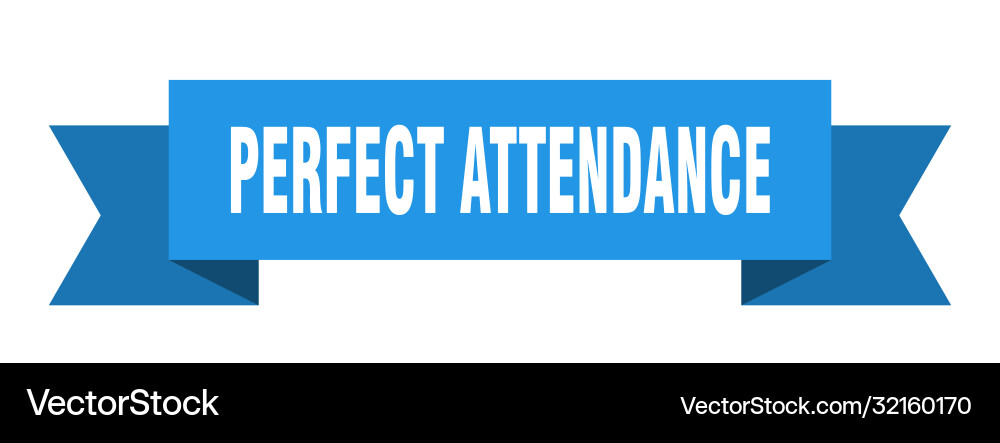 Perfect attendance ribbon Royalty Free Vector Image