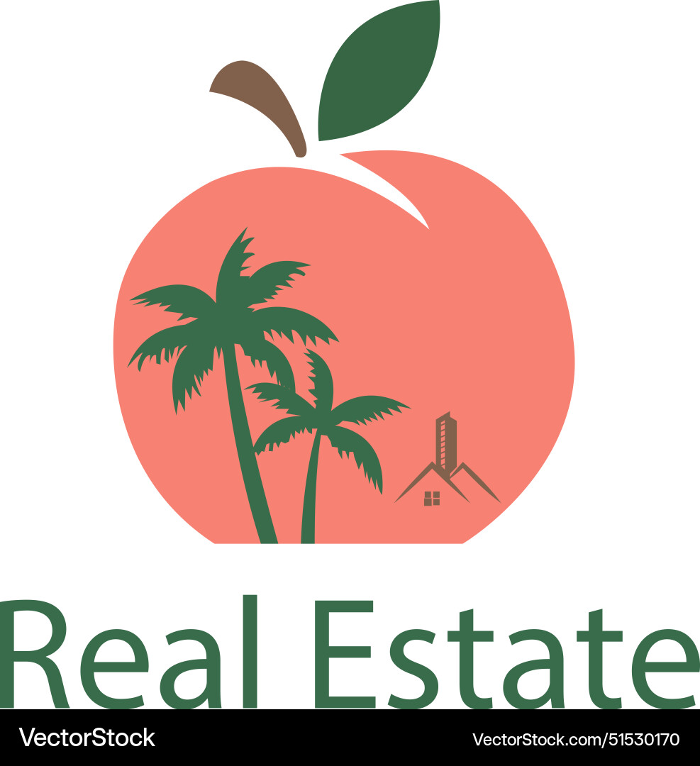 Real estate logo design Royalty Free Vector Image