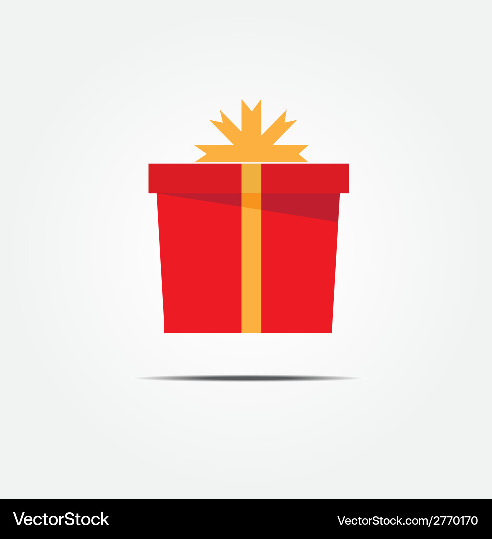 Red gift box Royalty Free Vector Image - VectorStock