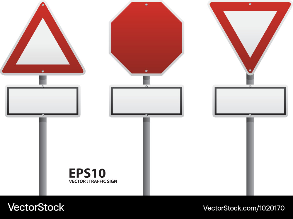 Red Traffic Sign Royalty Free Vector Image - VectorStock