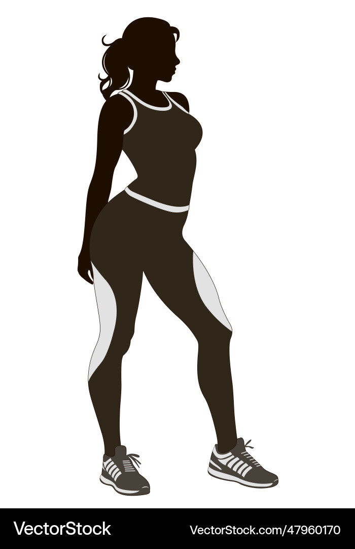 Running woman abstract silhouette Royalty Free Vector Image