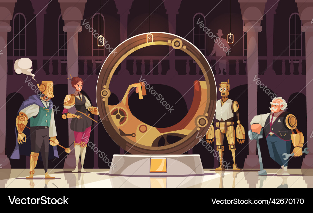 Steampunk cartoon Royalty Free Vector Image - VectorStock