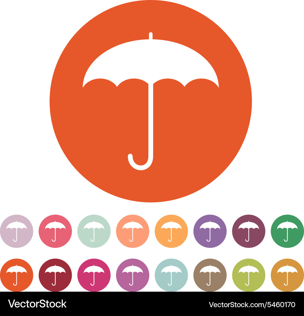 Umbrella icon protection symbol flat Royalty Free Vector